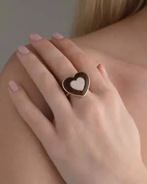 EMILY P. WHEELER Rock Heart Diamond Sandalwood Ring