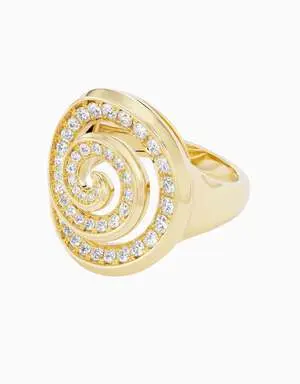 EMILY P. WHEELER 18k Yellow Gold Spiral Diamond Ring