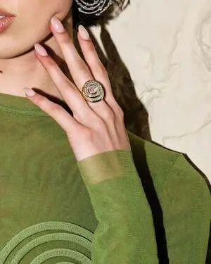 EMILY P. WHEELER 18k Yellow Gold Spiral Diamond Ring