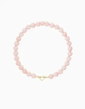 EMILY P. WHEELER Oversized Heart Beads Necklace - Pink