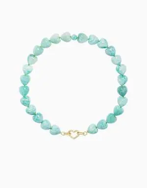 EMILY P. WHEELER Oversized Heart Beads Necklace - Green
