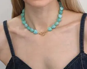 EMILY P. WHEELER Oversized Heart Beads Necklace - Green