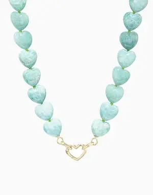 EMILY P. WHEELER Oversized Heart Beads Necklace - Green