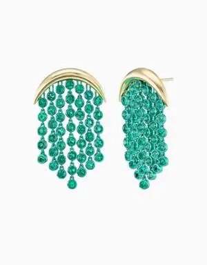 EMILY P. WHEELER Emerald Fringe Earrings - White