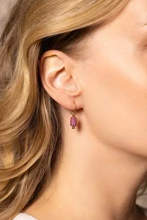 EMILY P. WHEELER Barrel Drop Earrings - Pink