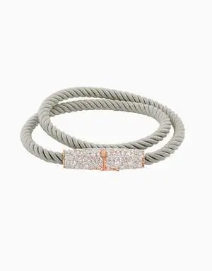 EMILY P. WHEELER Silk Wrap Bracelet White