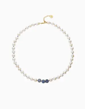 EMILY P. WHEELER Pearl And Sapphire Layered Necklace - White