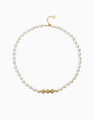 EMILY P. WHEELER Layered Necklace With Pearls And Sapphires - Yellow