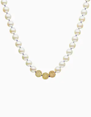 EMILY P. WHEELER Layered Necklace With Pearls And Sapphires - Yellow