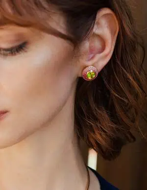 EMILY P. WHEELER Ombré Button Stud Earrings