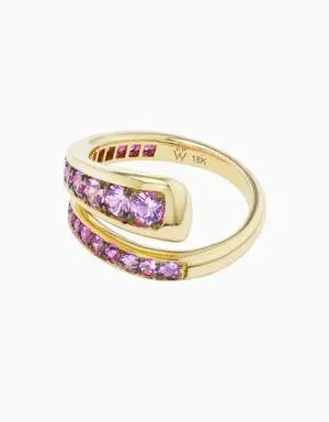 EMILY P. WHEELER Wrap Ring With Pink Sapphires