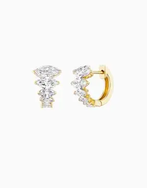 EMILY P. WHEELER Arashi Diamond Huggie Earrings - One-color