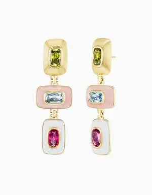 EMILY P. WHEELER Patchwork Dangle Earrings - White