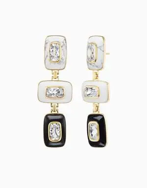 EMILY P. WHEELER Patchwork Dangle Earrings - White