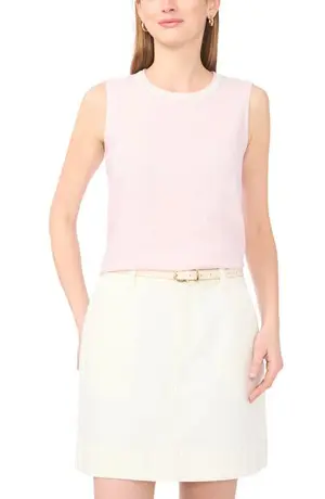 Vince Camuto Sleeveless Rosette Neckline Top