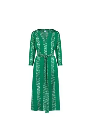 MER ST. BARTH Anouk Kaftan Jungle Seashells - Green