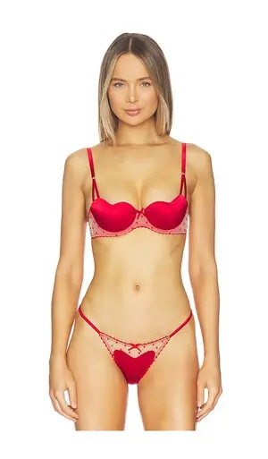 Fleur Du Mal Amour Balconette In Red - Rouge