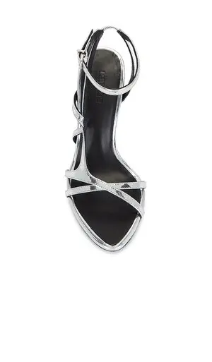ROTATE BY BIRGER CHRISTENSEN Metallic Leather Strappy Stiletto Sandal