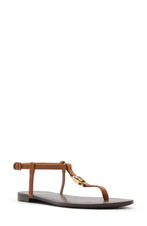 Aldo Ankle Strap Sandal - Medium Brown