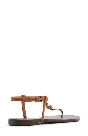 Aldo Ankle Strap Sandal - Medium Brown