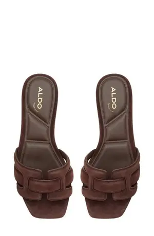 Aldo Elenaria Slide Sandal - Dark Brown