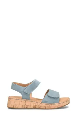 BØRN Cabanas Platform Sandal - Light Blue Suede