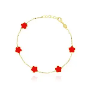 THE LOVERY FINE JEWELRY Flower Bracelet - Coral