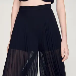 Sandro Pleated Wide-leg Trousers