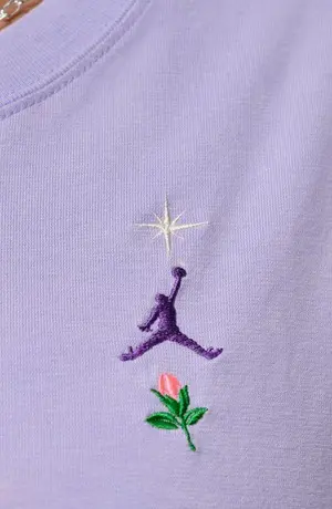 JORDAN Oversized Cotton T-shirt - Hydrangeas