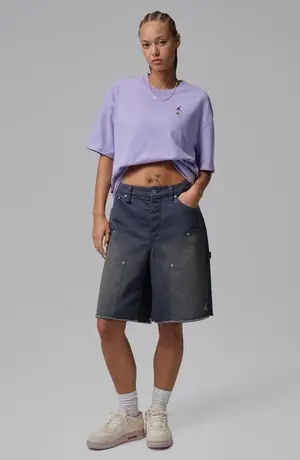 JORDAN Oversized Cotton T-shirt - Hydrangeas
