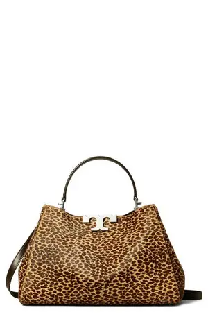 Tory Burch Eleanor Calf Hair Satchel - Brown Multi