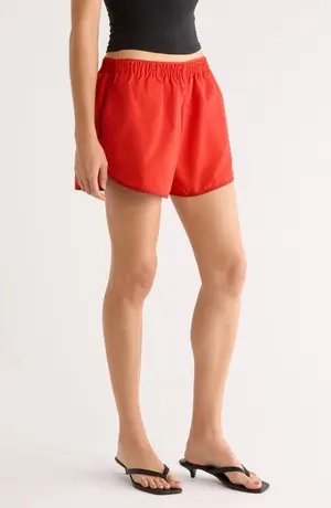 Staud Anchor Shorts - Cardinal