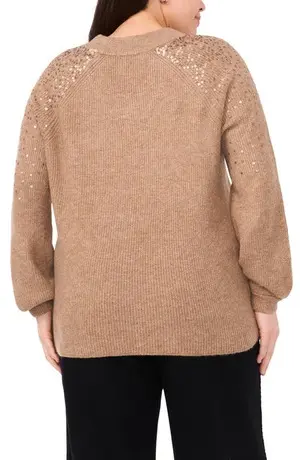 Vince Camuto Sequin Cotton Sweater