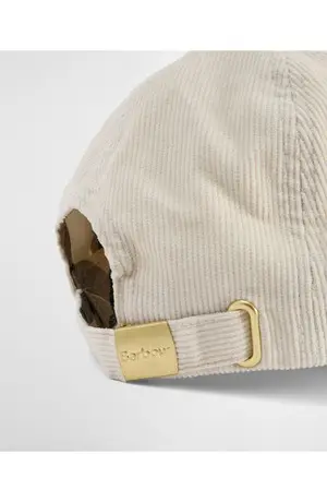 Barbour Corduroy Baseball Cap - Pearl
