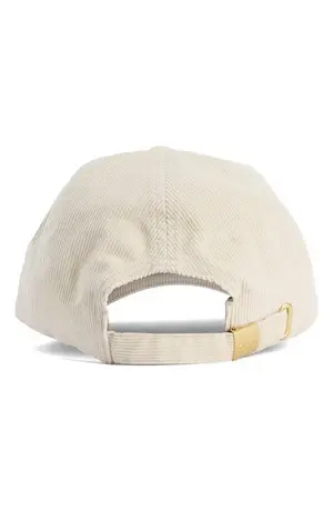 Barbour Corduroy Baseball Cap - Pearl