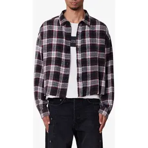 Mnml Washed Crop Flannel Button-up Shirt