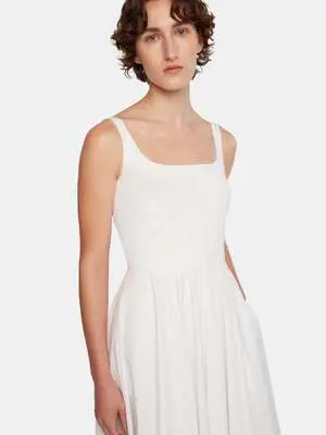 EMILIA WICKSTEAD Fit-and-flare Cotton Dress - White