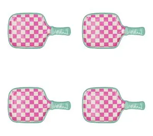 10 STRAWBERRY STREET Set Of 4 Pickleball Paddle Appetizer Plat - One-color