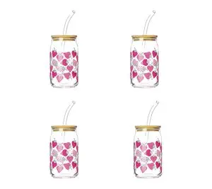 10 STRAWBERRY STREET Set Of 4 Strawberry Glass Ipper - One-color