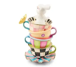 MACKENZIE-CHILDS Frolic Spring Stacked Teacup B Unny
