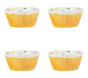 10 STRAWBERRY STREET Set Of 4 Ice Cream Bowl - One-color
