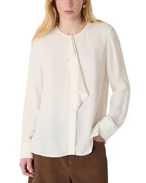 Whistles Draped Ruffle Blouse