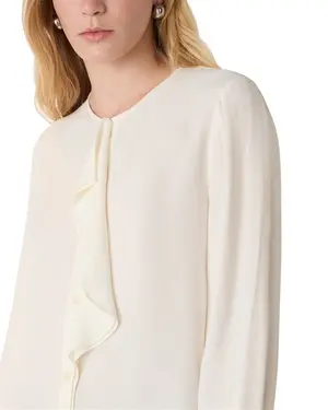 Whistles Draped Ruffle Blouse