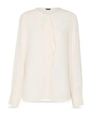 Whistles Draped Ruffle Blouse