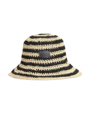 Barbour Crochet Bucket Hat - Black/ecru