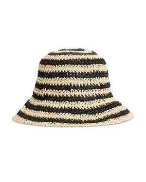 Barbour Annie Crochet Bucket Hat - Black/ecru