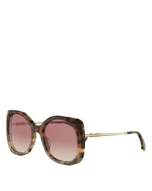 Fendi 55mm Fendigraphy Cat Eye Sunglasses - Orange Havana/rose Lens