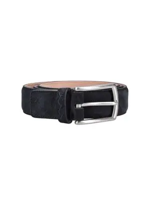 Zegna Triple Stitch Belt - Blue