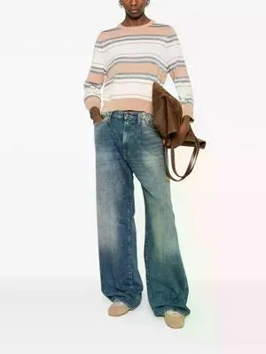 PANICALE Striped Crew-neck Top