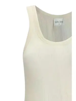 FORTE_FORTE Ribbed U-neck Tank Top - Neutrals